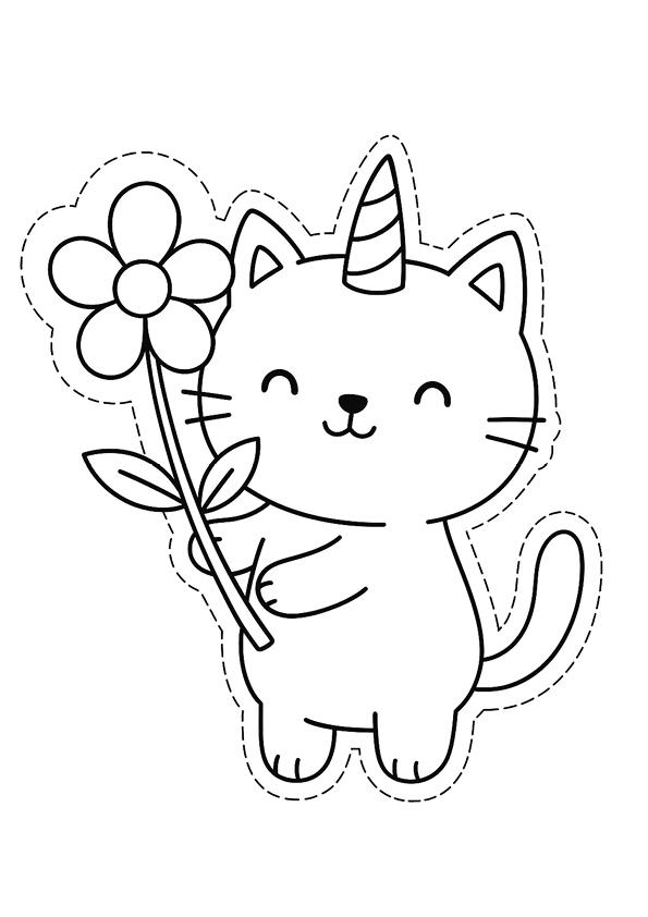 Kittycorn Scissor Practice Printable – Unicorn Cat Cutting Activities ...