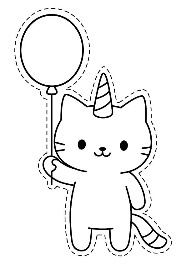 Kittycorn Scissor Practice Printable – Unicorn Cat Cutting Activities ...