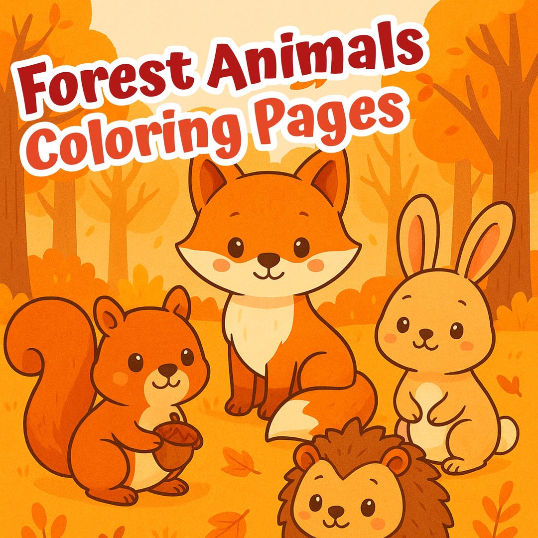 Forest Animals Coloring Pages – 5 Printable Sheets for Kids | Woodland ...