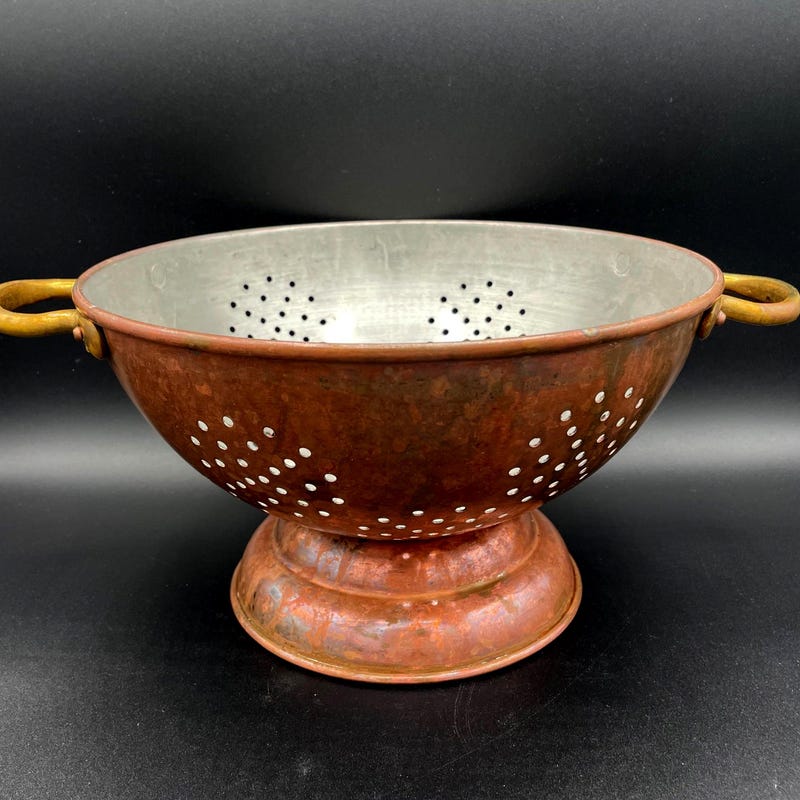 Copper Colander - Etsy