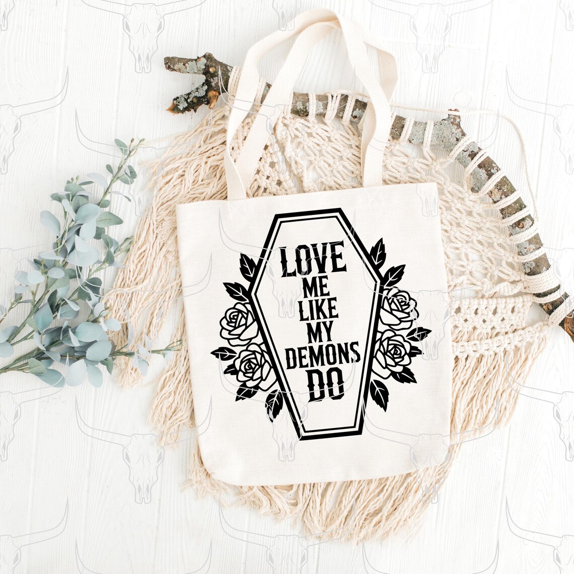 Love Me Like My Demons Do SVG PNG, Halloween Sublimination Design ...