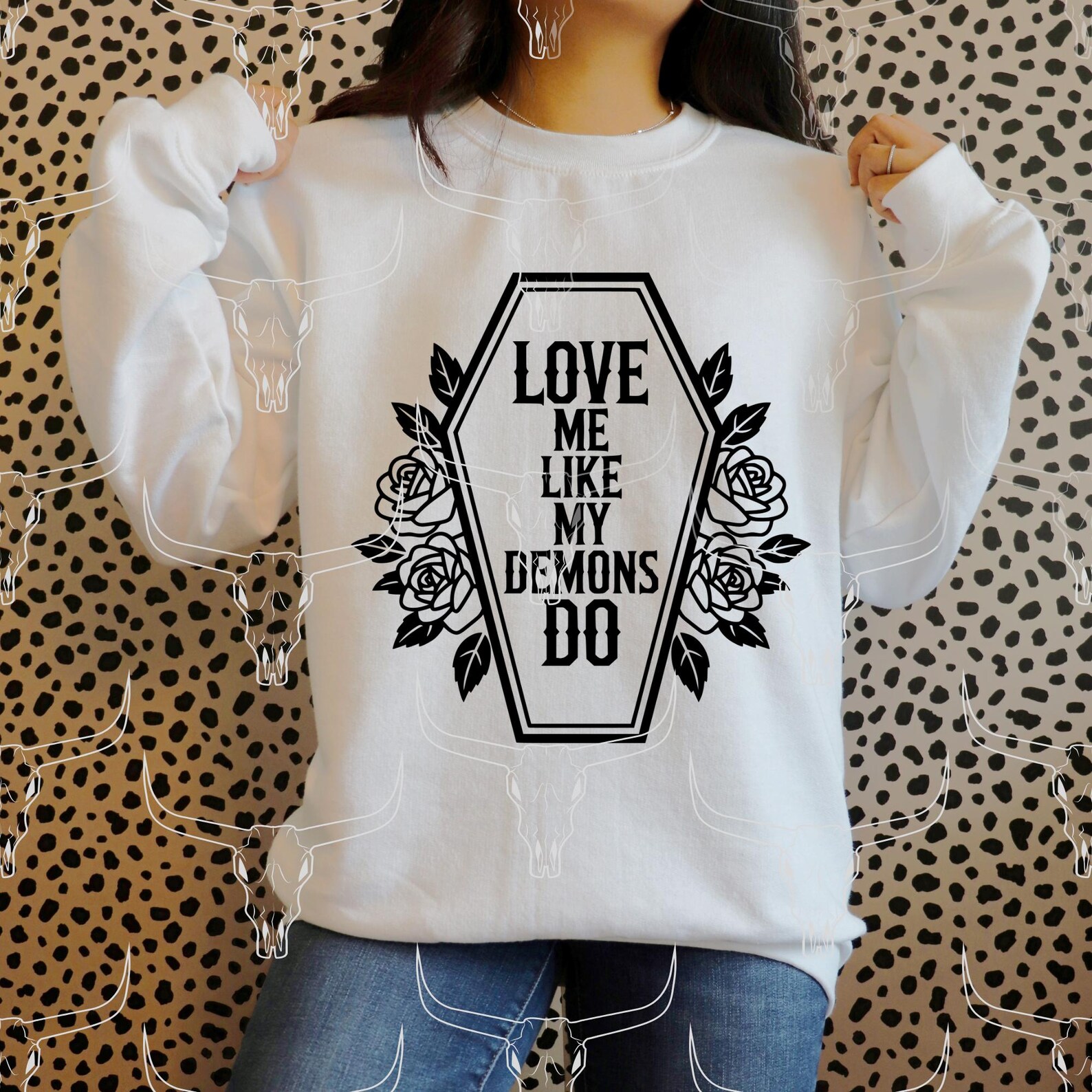 Love Me Like My Demons Do SVG PNG, Halloween Sublimination Design ...