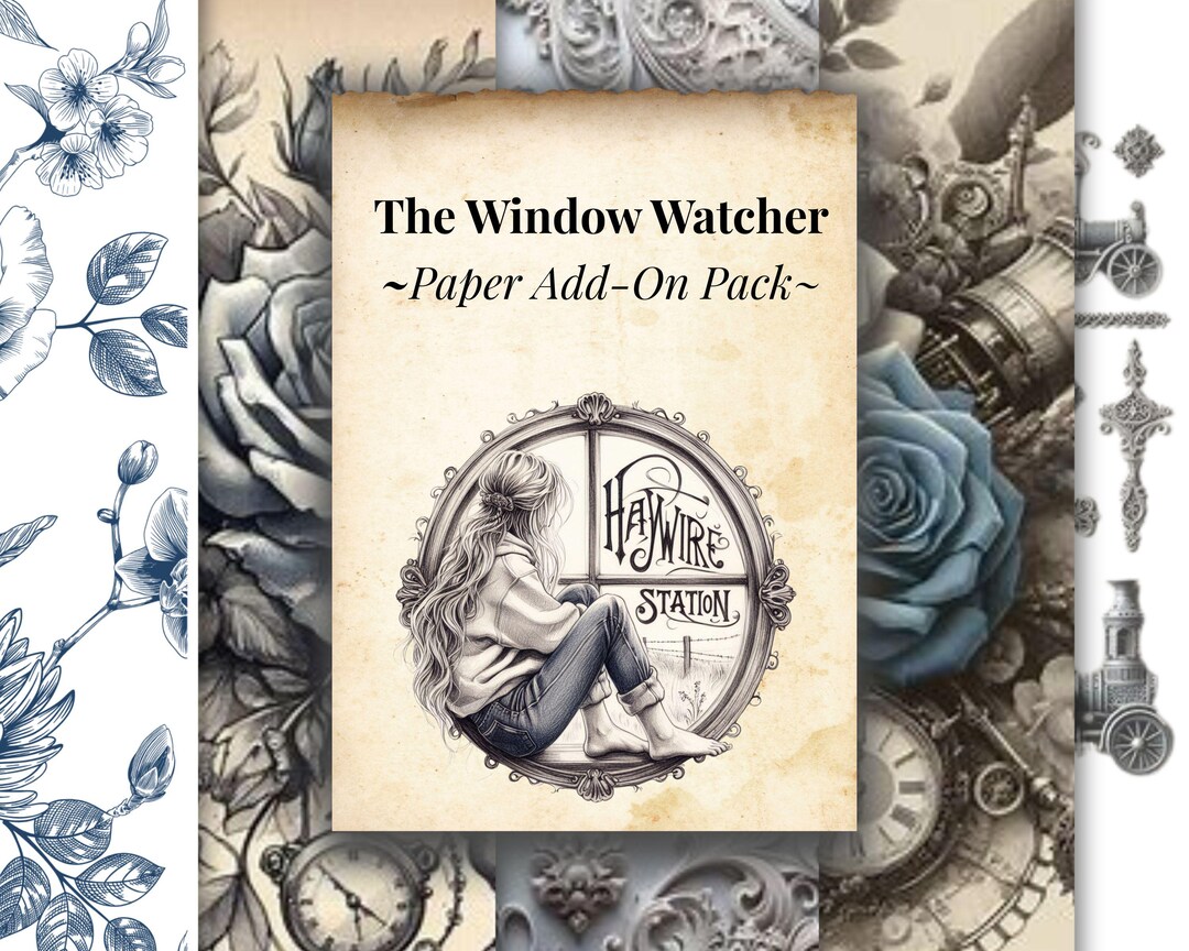 Printable Scrapbook Paper Pack: the Window Watcher (digital Download ...