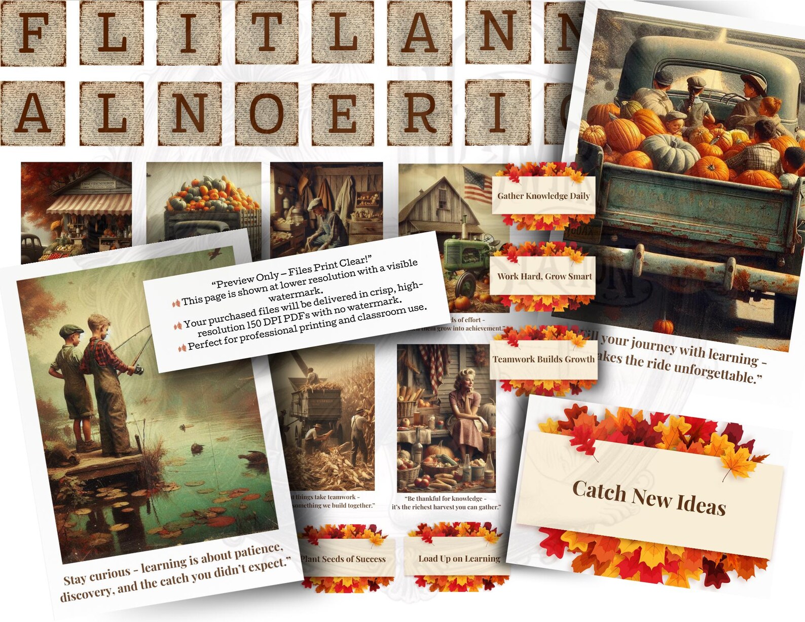 Fall Bulletin Board Pack: Fall Into Learning Classroom Posters + Bonus ...