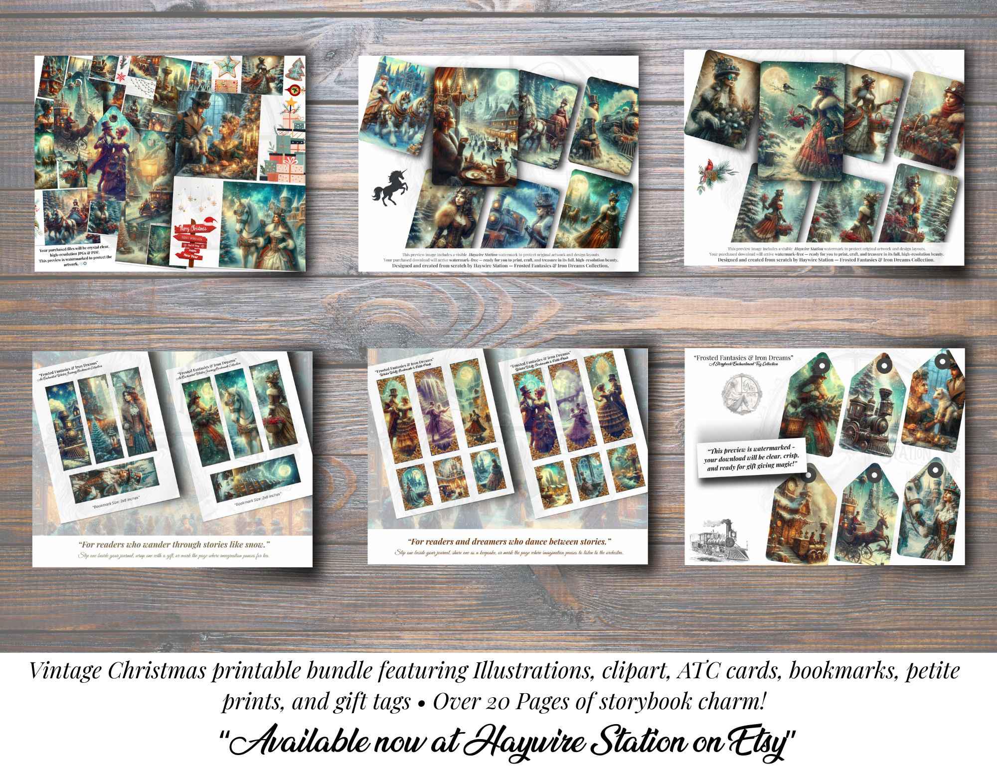 Christmas Printable Bundle: Frosted Fantasies and Iron Dreams – Holiday ...