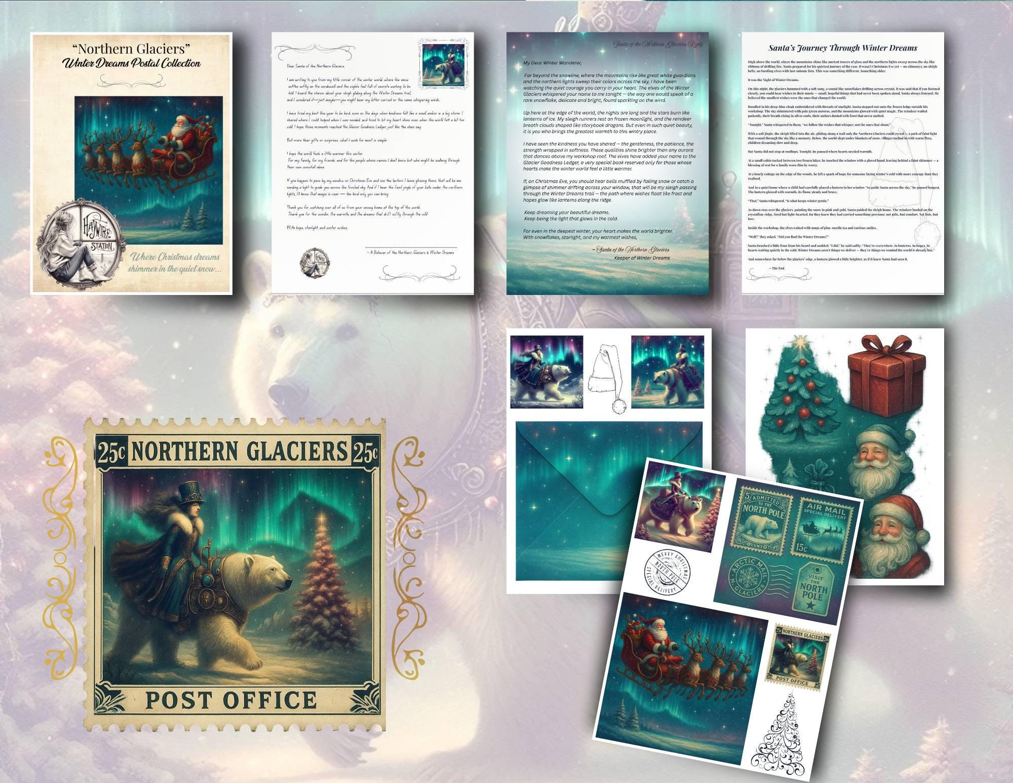 Christmas Letter Kit: Winter Dreams Postal Collection (digital Download ...