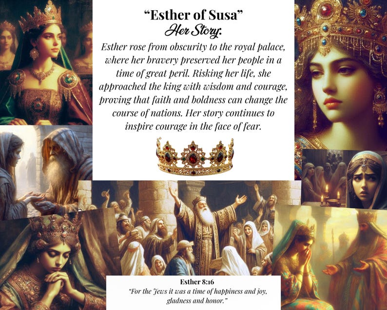 Women of the Bible Printable Paper Pack: Esther of Susa (digital ...