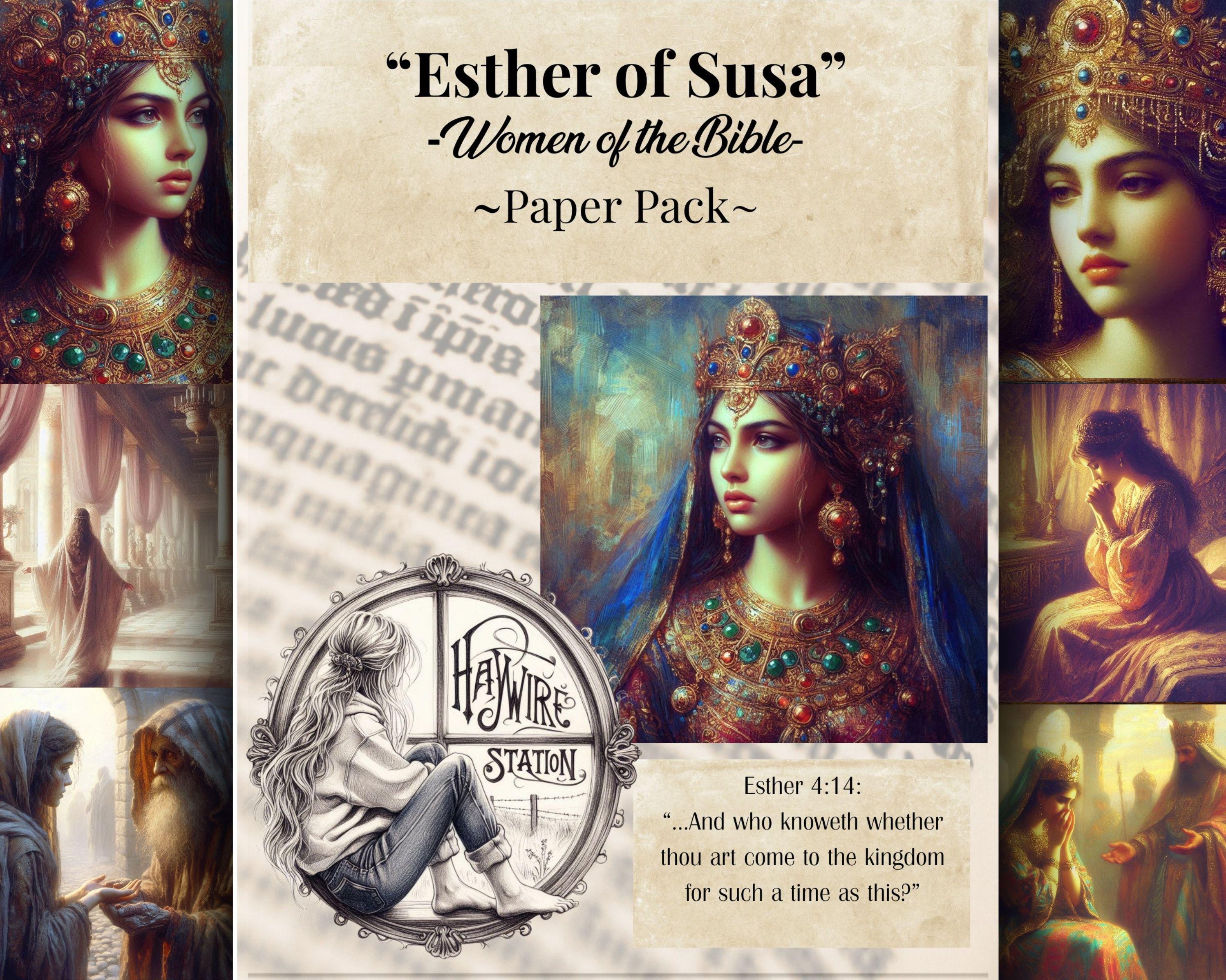 Women of the Bible Printable Paper Pack: Esther of Susa (digital ...