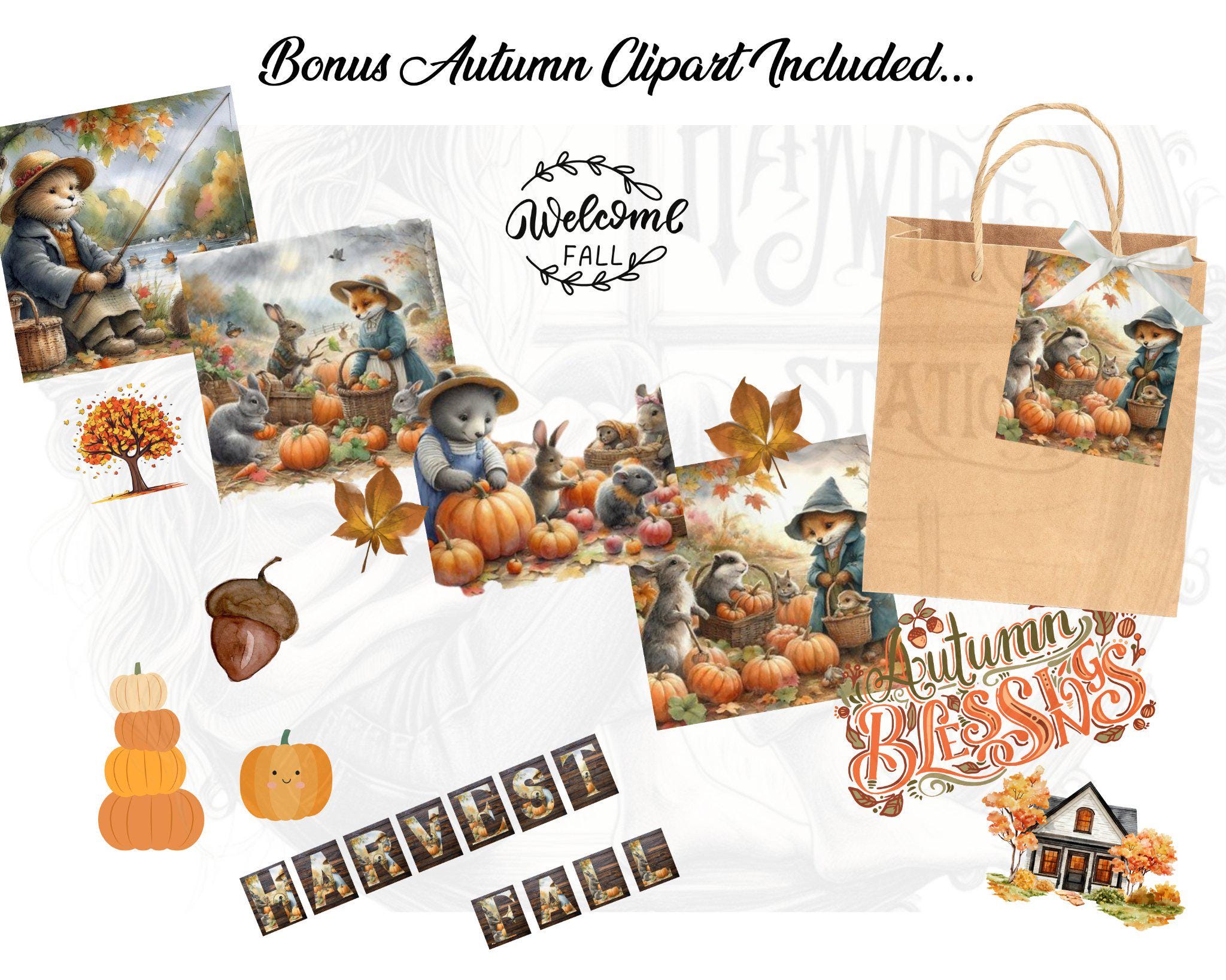 Pumpkin Patch Alphabet Tiles With Bonus Fall Clipart | Printable ...