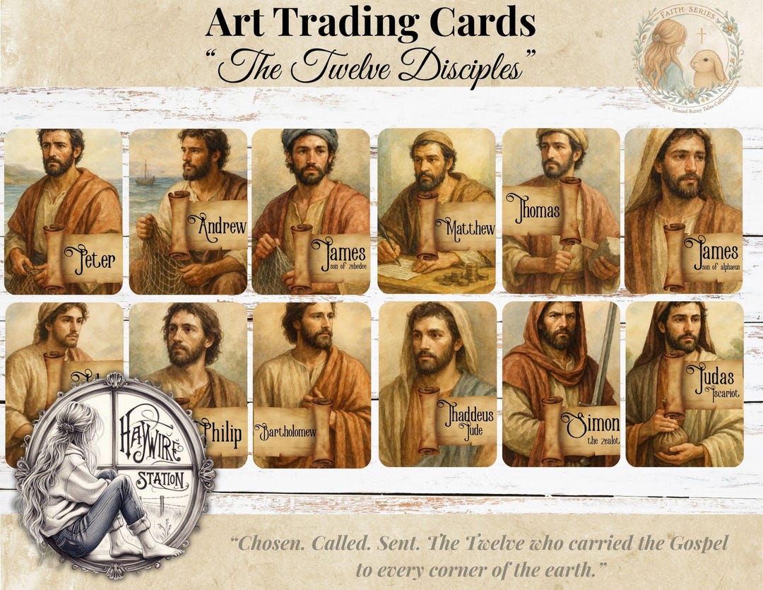 Bible Art Cards: the Twelve Disciples (digital Download) — Faith Series ...