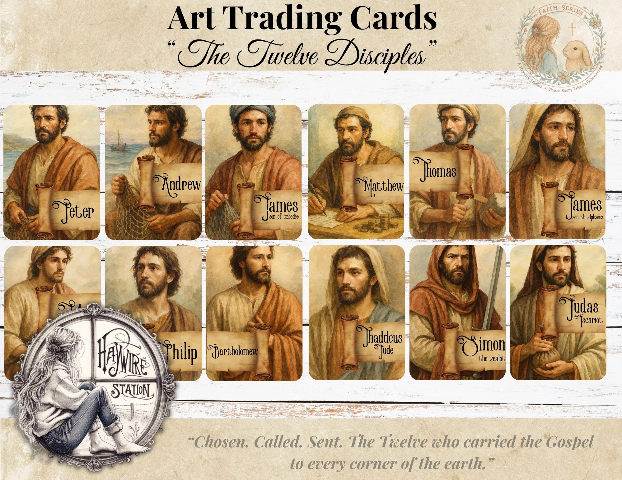 Bible Art Cards: the Twelve Disciples (digital Download) — Faith Series ...