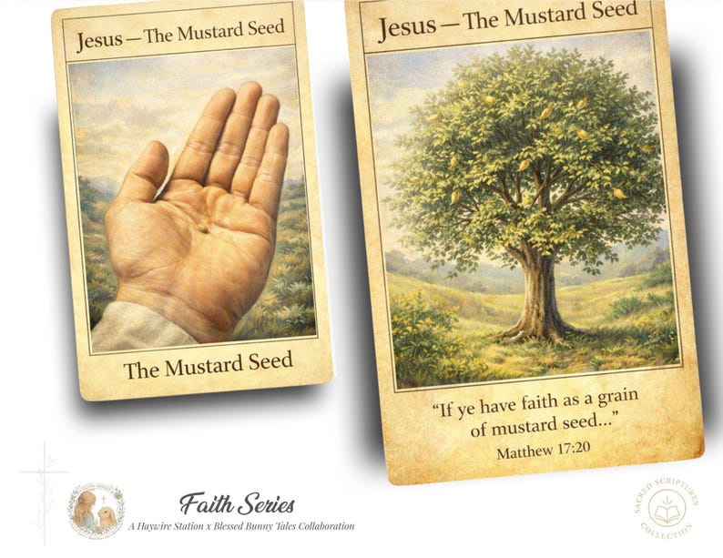 Bible Art Cards: Jesus — the Mustard Seed (digital Download) — Faith ...