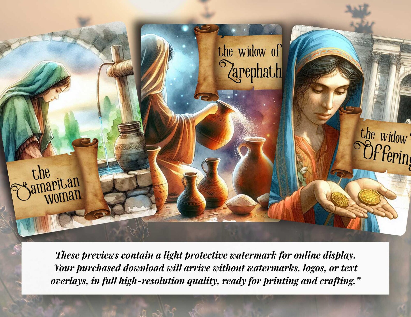 Women of the Bible Printable ATC Cards: Set 2 (digital Download) - Etsy