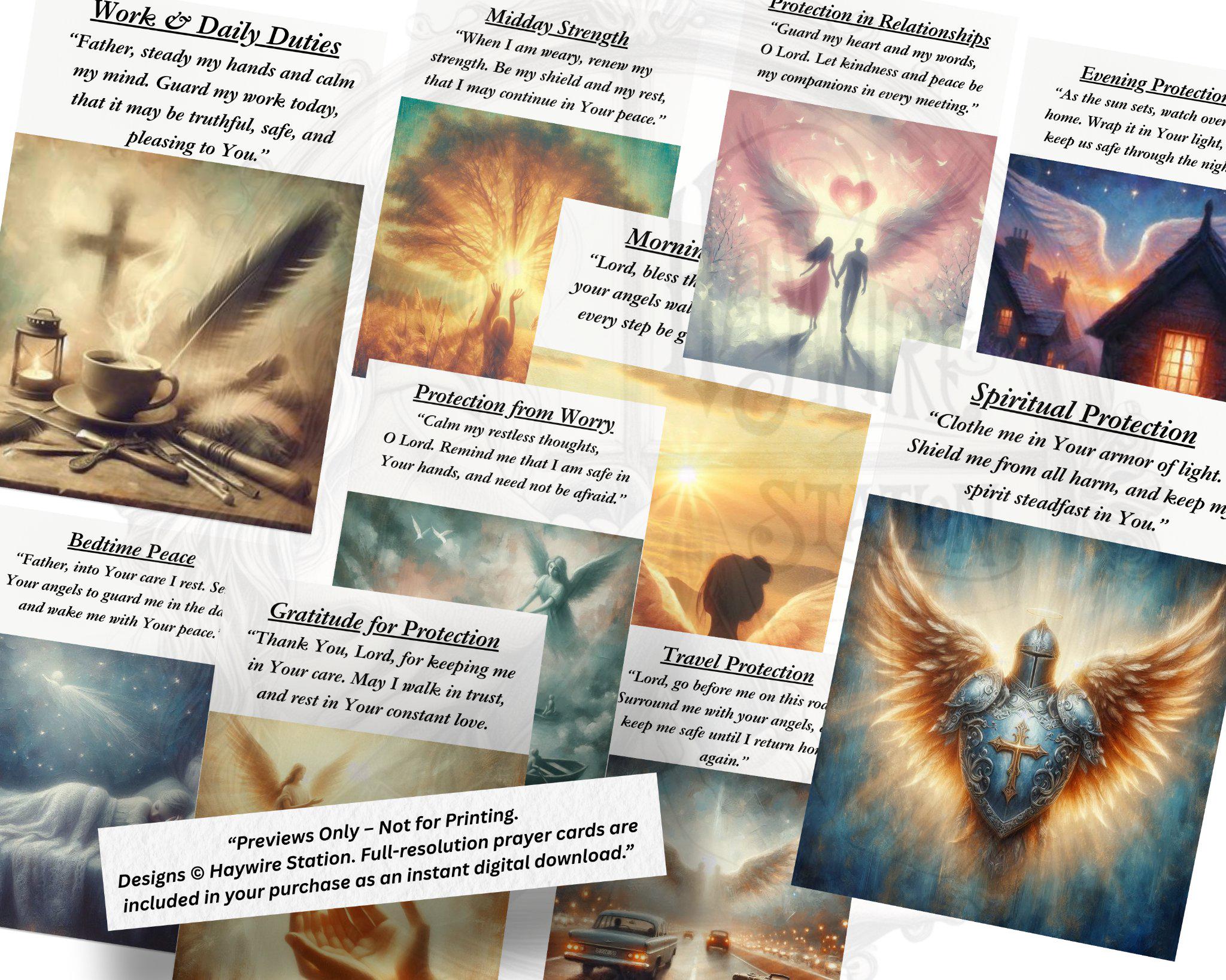Printable Prayer Card Set: Daily Protection (digital Download) - Etsy