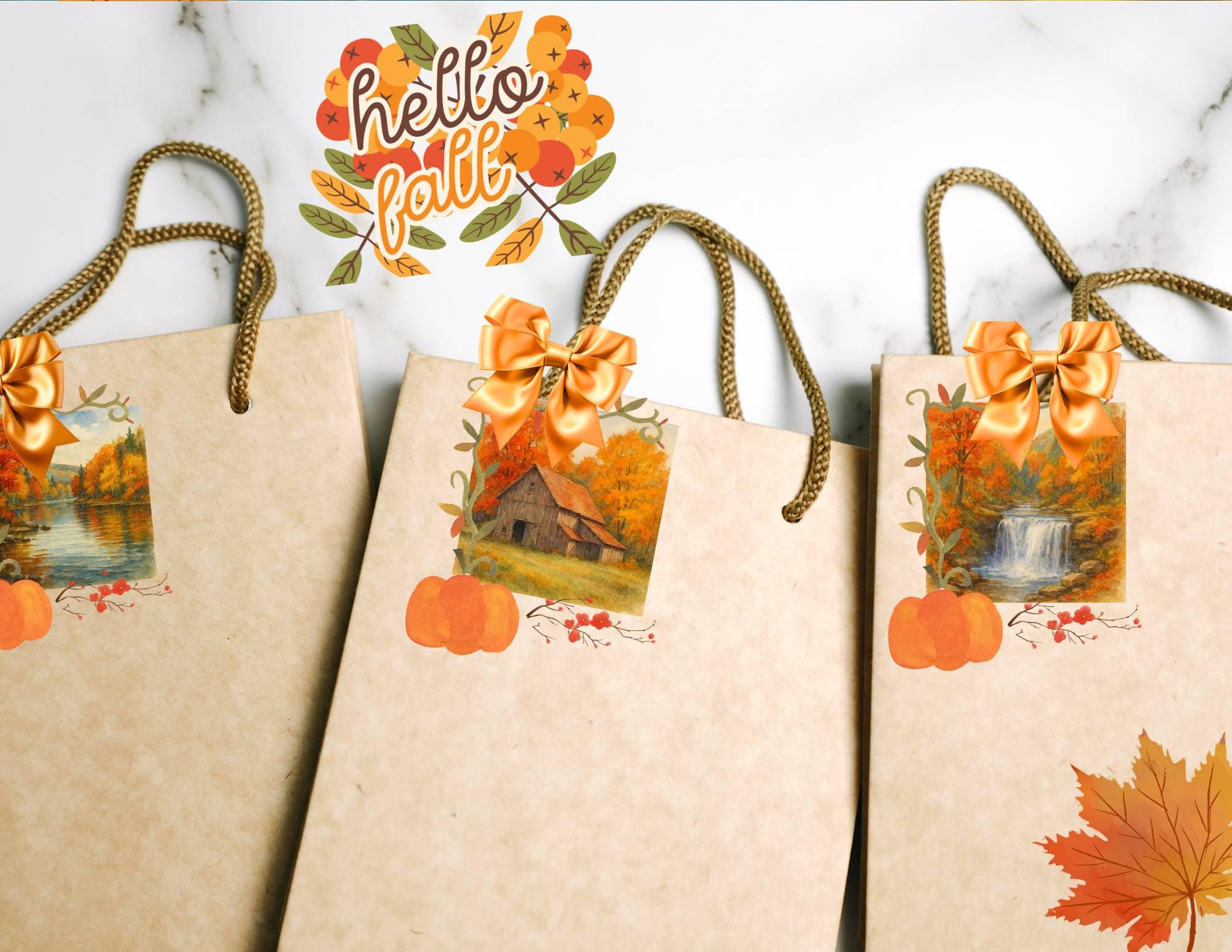 Seasonal Autumn Printable Paper Pack: the Road to October (digital ...