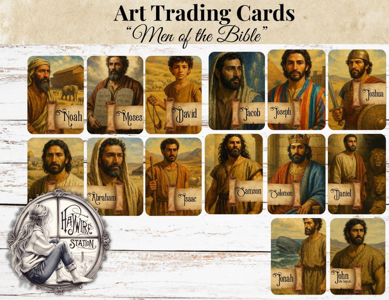 Bible Art Cards: Men of the Bible - Set 1 (digital Download) — Faith ...
