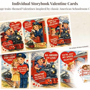 Train Valentines for Kids: All Aboard, Valentine! (digital Download) - Etsy