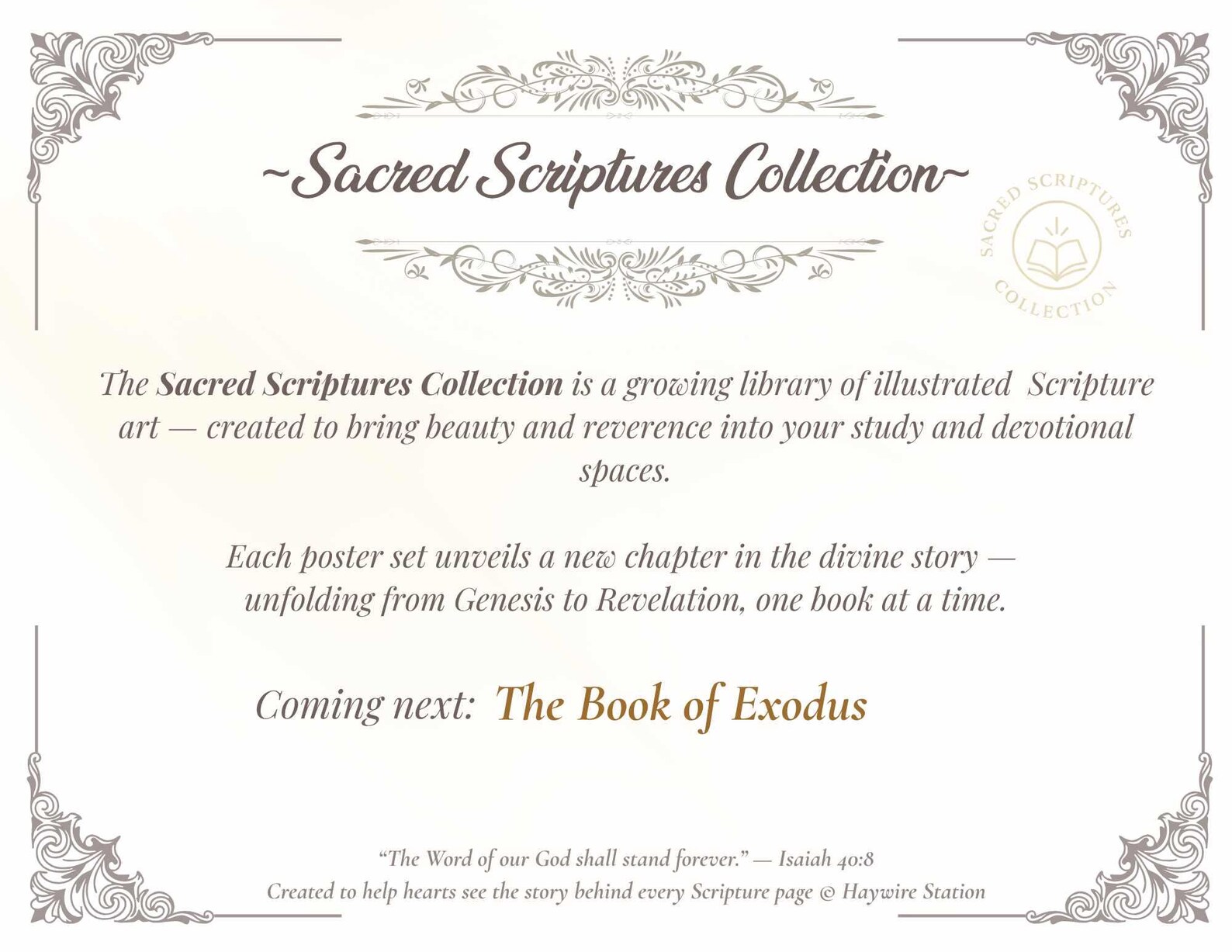 Bible Wall Art: Book of Genesis Poster Collection (digital Download ...