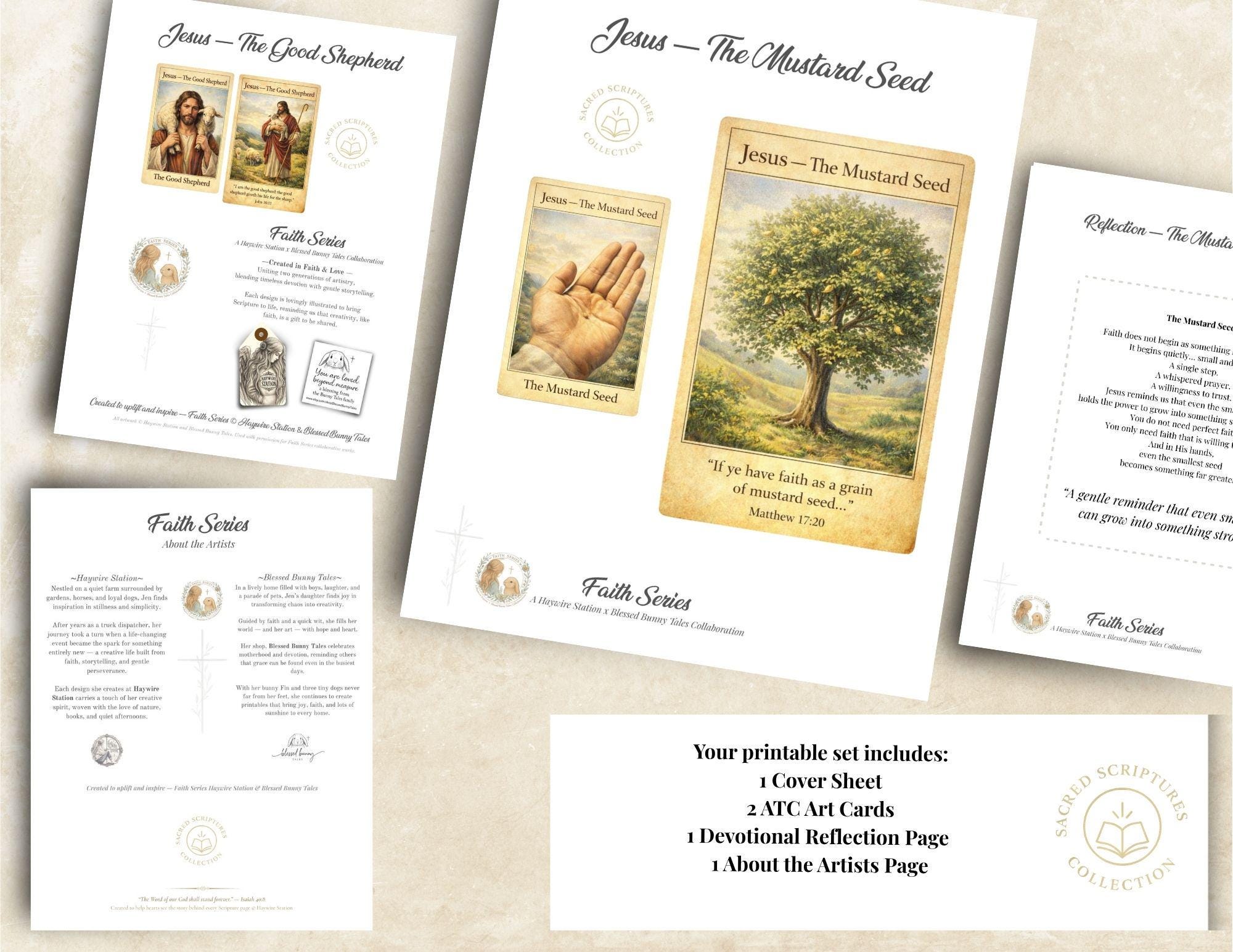 Bible Art Cards: Jesus — the Mustard Seed (digital Download) — Faith ...