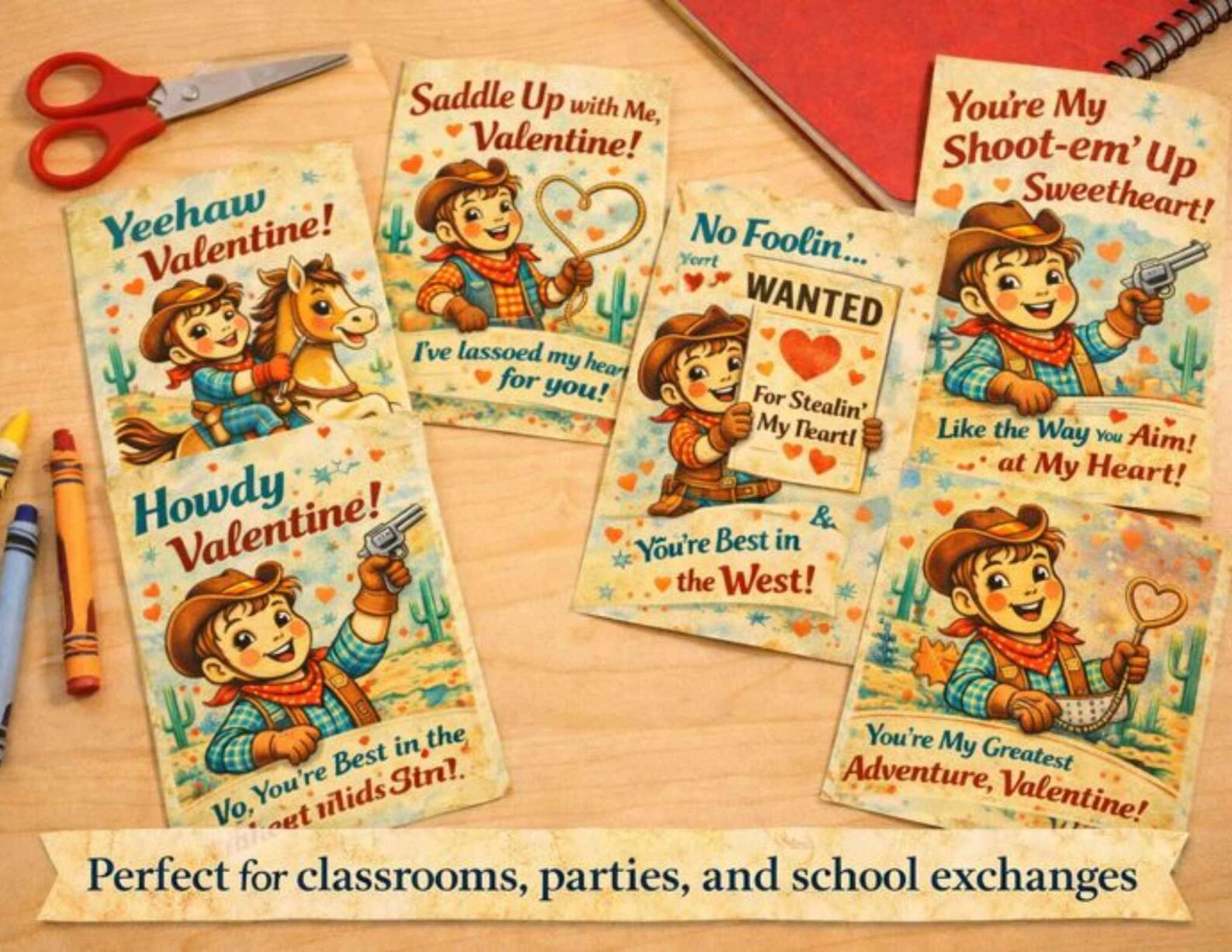 Western Valentine Cards for Kids: Shoot for Love! (digital Download) - Etsy