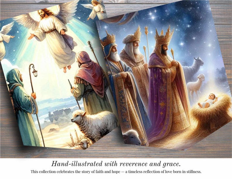 Printable Paper Bundle: Nativity Faith-inspired Holiday Collection ...