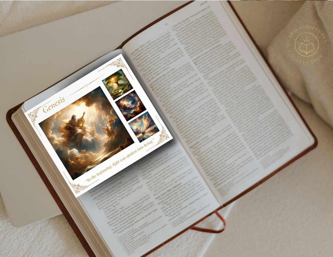 Bible Section Cover Printable: Book of Genesis Divider Page (digital ...