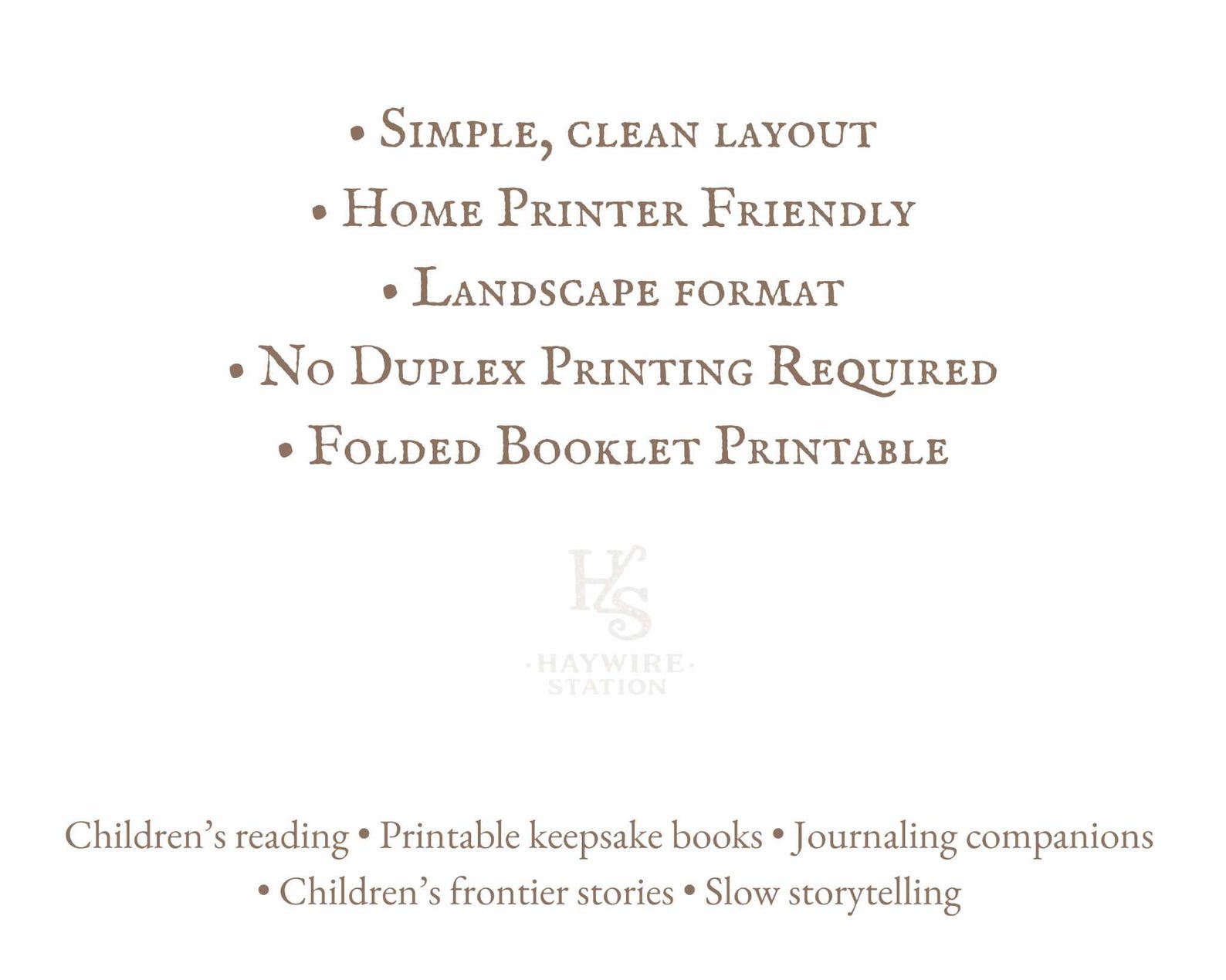 Children’s Frontier Storybook Printable: Clara Mae Halloway— A ...