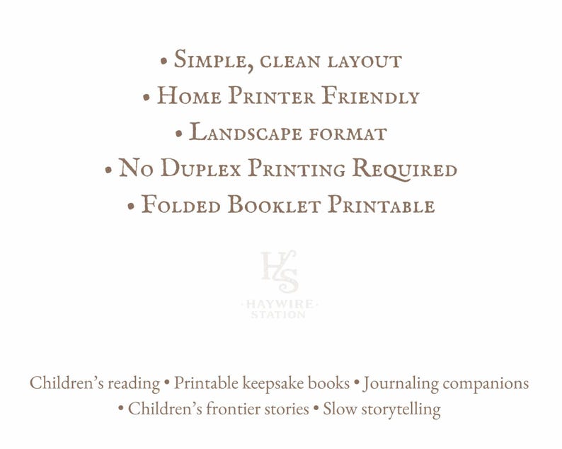 Children’s Frontier Storybook Printable: Clara Mae Halloway— A ...
