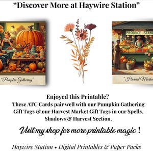 Autumn ATC Cards: Pumpkin Gathering (digital Download) - Etsy