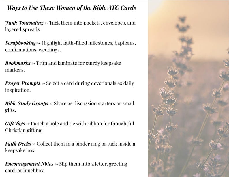 Bible Art Cards: Women of the Bible - Set 2 (digital Download) — Faith ...