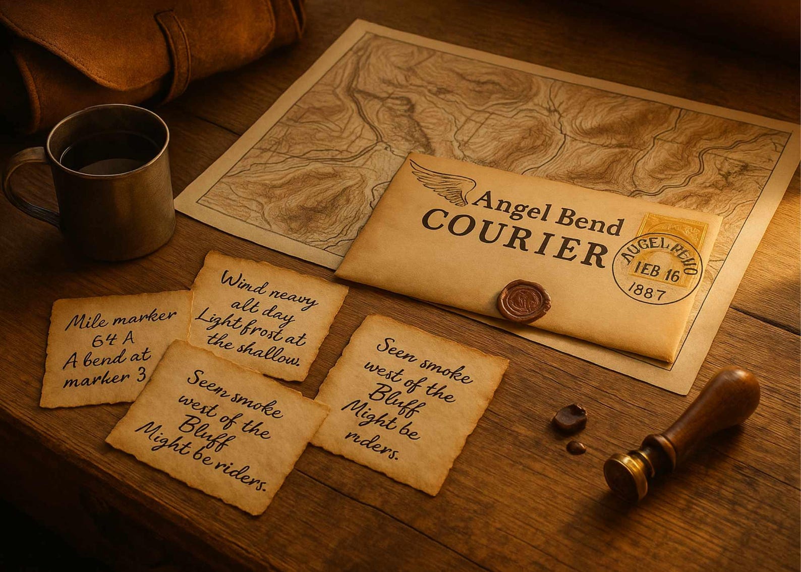 Western Stationery Printable: Angel Bend Postal Set – Frontier Letters ...