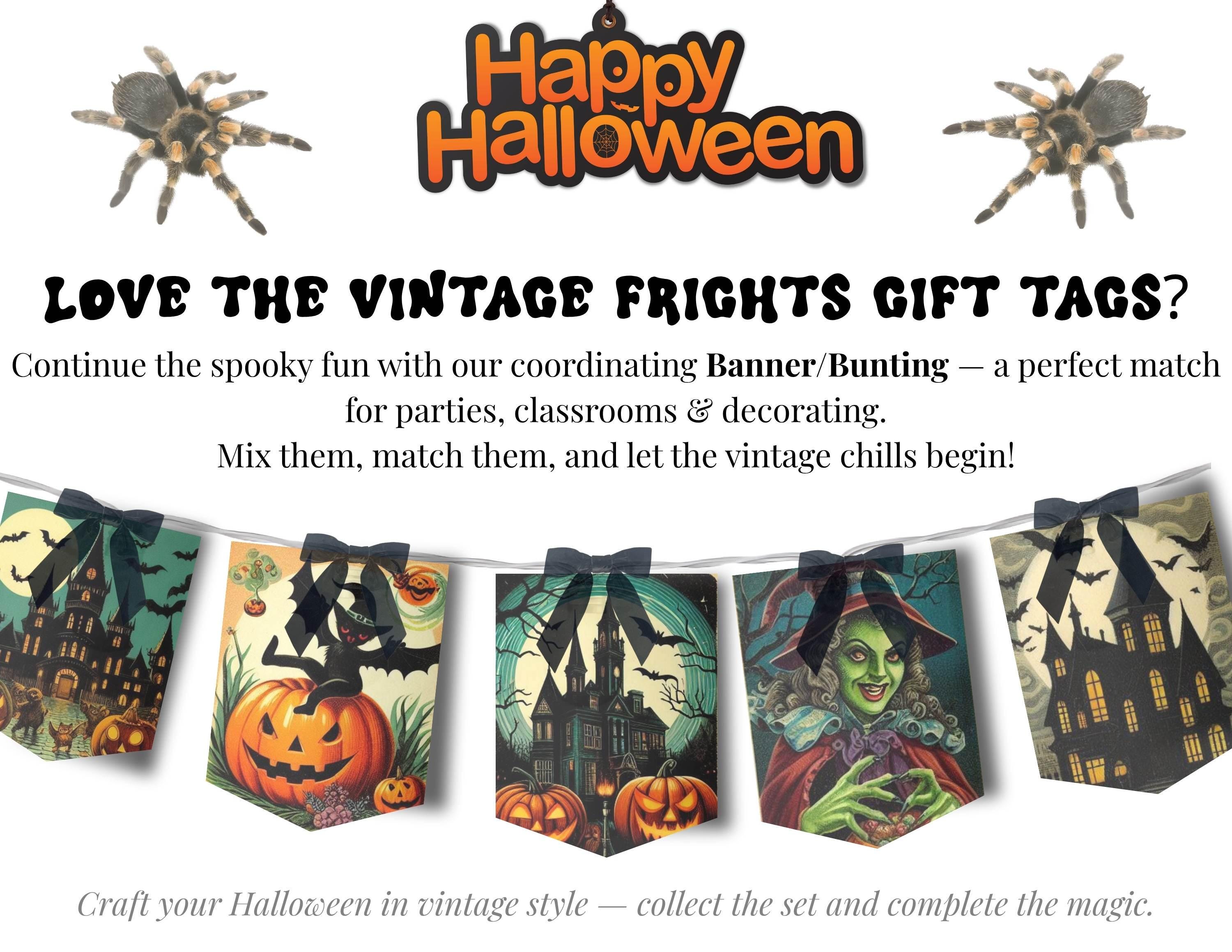 Halloween Gift Tags: Vintage Frights Collection | Spooky Printable ...