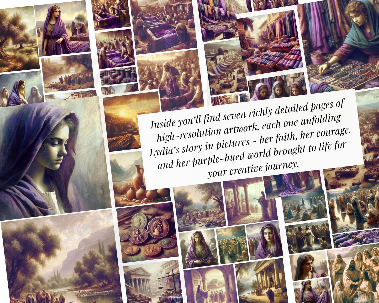 Women of the Bible Printable Paper Pack: Lydia of Thyatira (digital ...