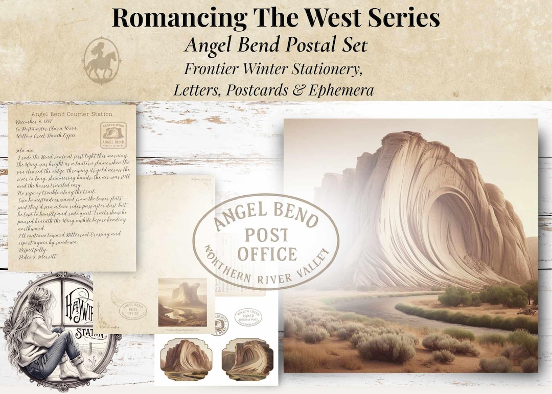 Western Stationery Printable: Angel Bend Postal Set – Frontier Letters ...