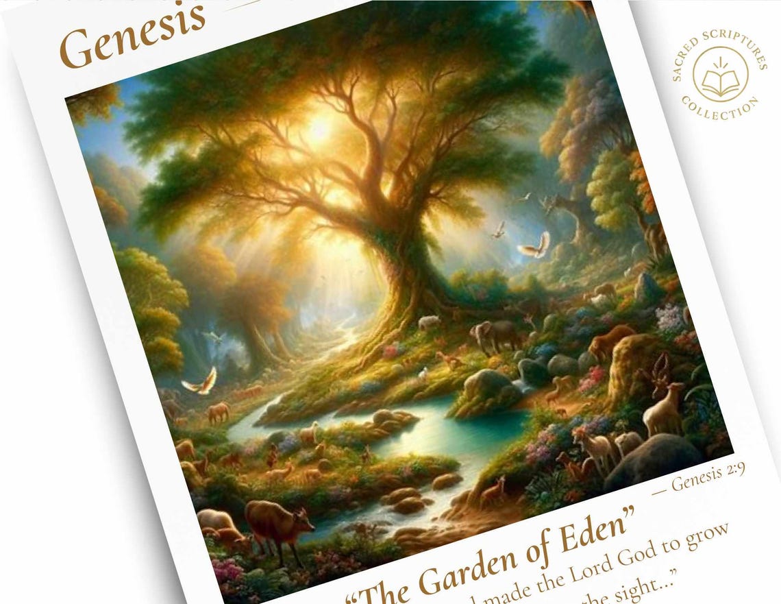 Bible Wall Art: Book of Genesis Poster Collection (digital Download ...