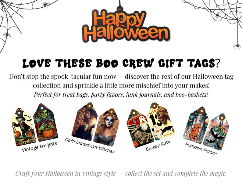 Halloween Gift Tags: Boo Crew (digital Download) - Etsy