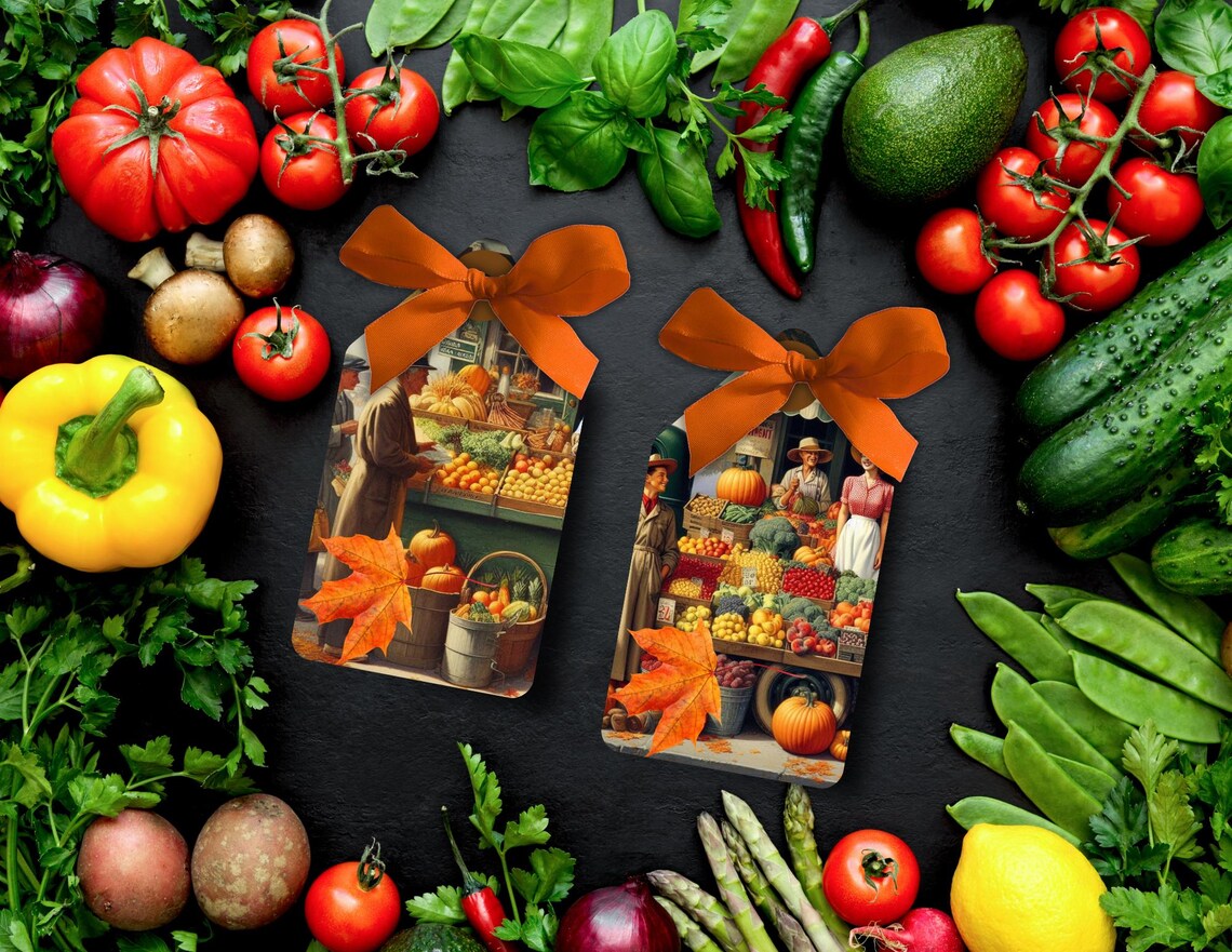 Autumn Gift Tags: Harvest Market (digital Download) - Etsy
