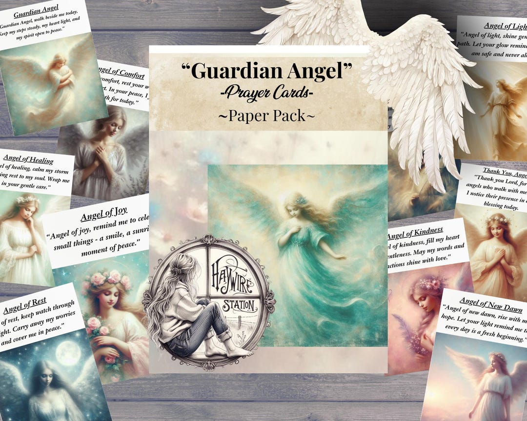 Printable Prayer Card Set: Guardian Angels (digital Download) - Etsy