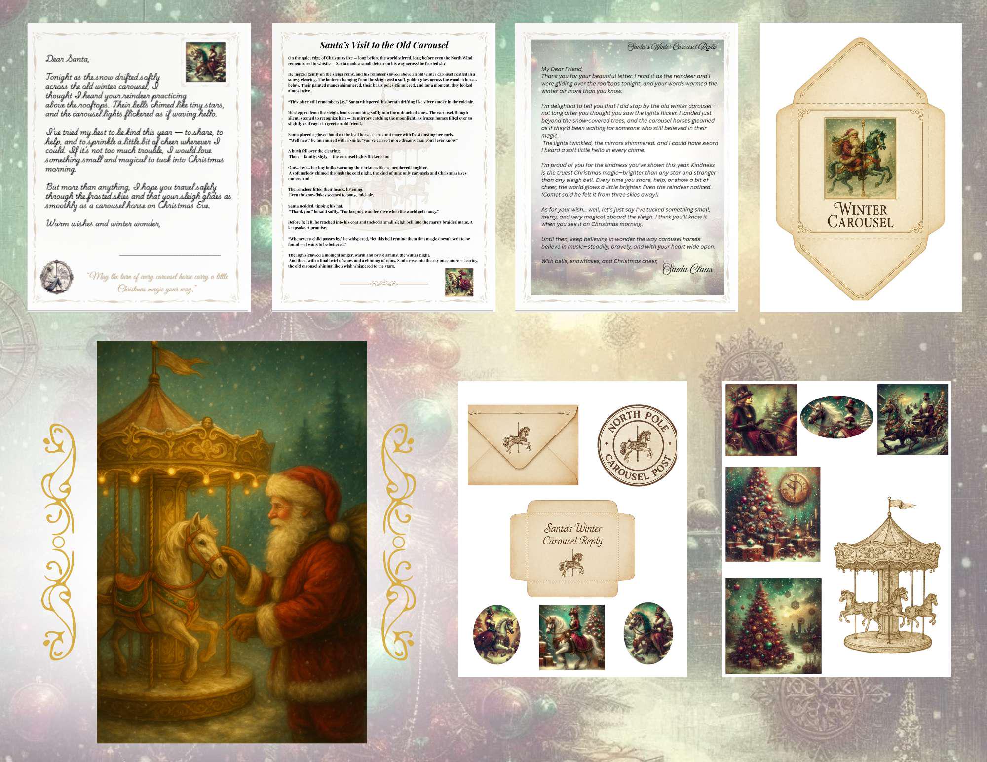 Holiday Activity Bundle: Santa Letters & Reindeer Food Kit – Christmas ...