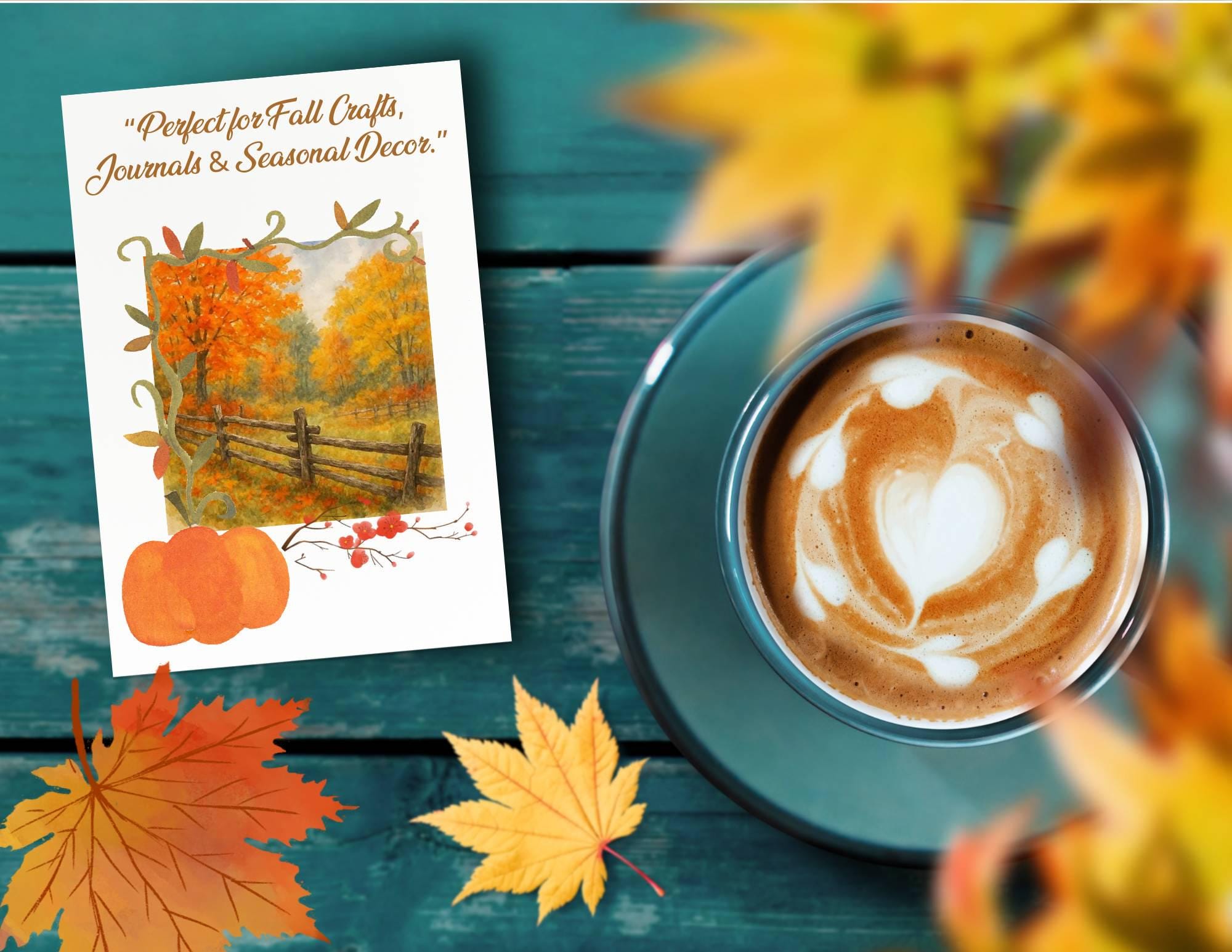 Seasonal Autumn Printable Paper Pack: the Road to October (digital ...