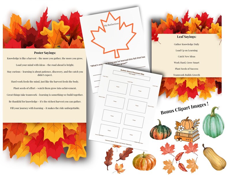 Fall Bulletin Board Pack: Fall Into Learning Classroom Posters + Bonus ...