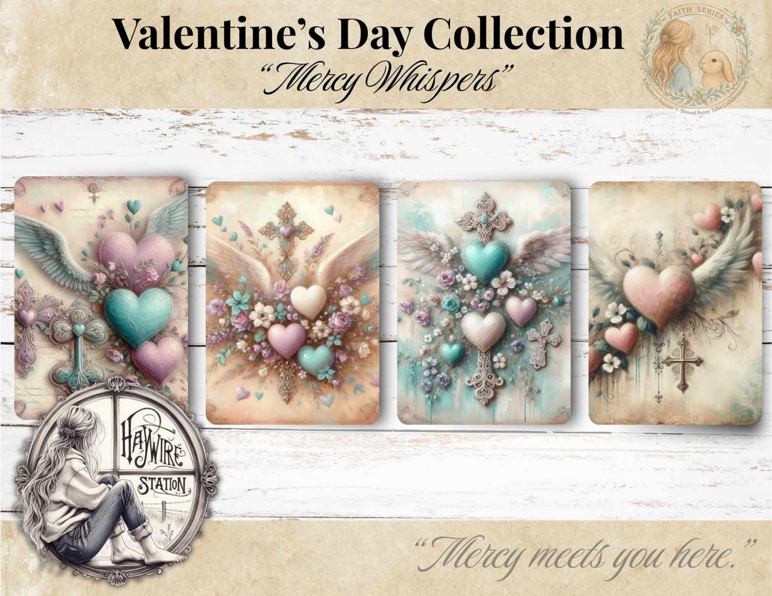 Christian Valentine Card Bundle: Sacred Hearts – Grace Notes & Mercy ...