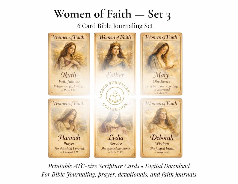 Bible Journaling Cards: Women of Faith — Set 3 (digital Download) - Etsy