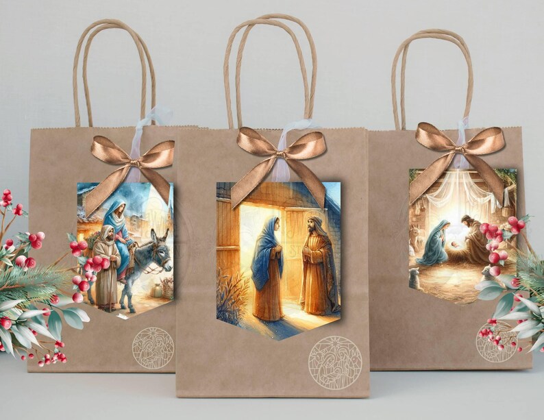 Christmas Nativity Banner: 6-flag Printable Garland (digital Download ...