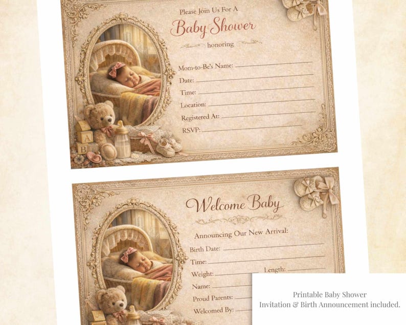 Baby Book Printables: Once Upon a Toybox — (digital Download) - Etsy