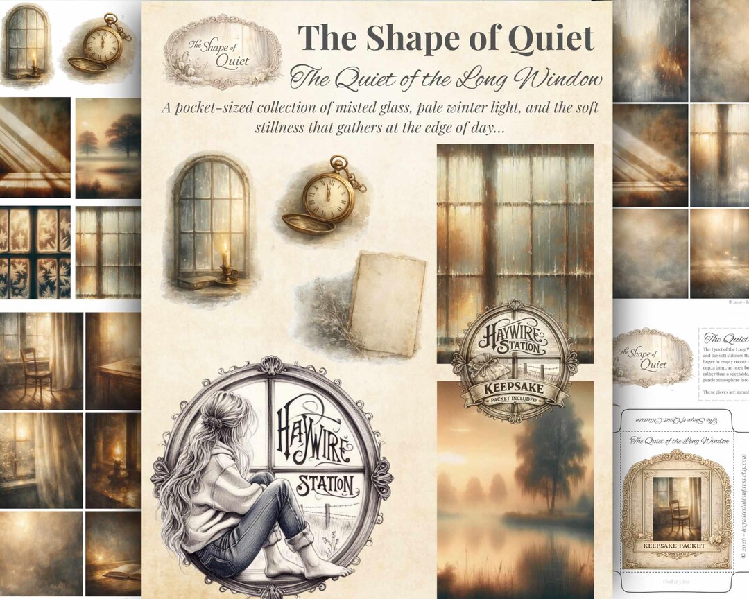 Vintage Junk Journal Kit: the Shape of Quiet — the Quiet of the Long ...