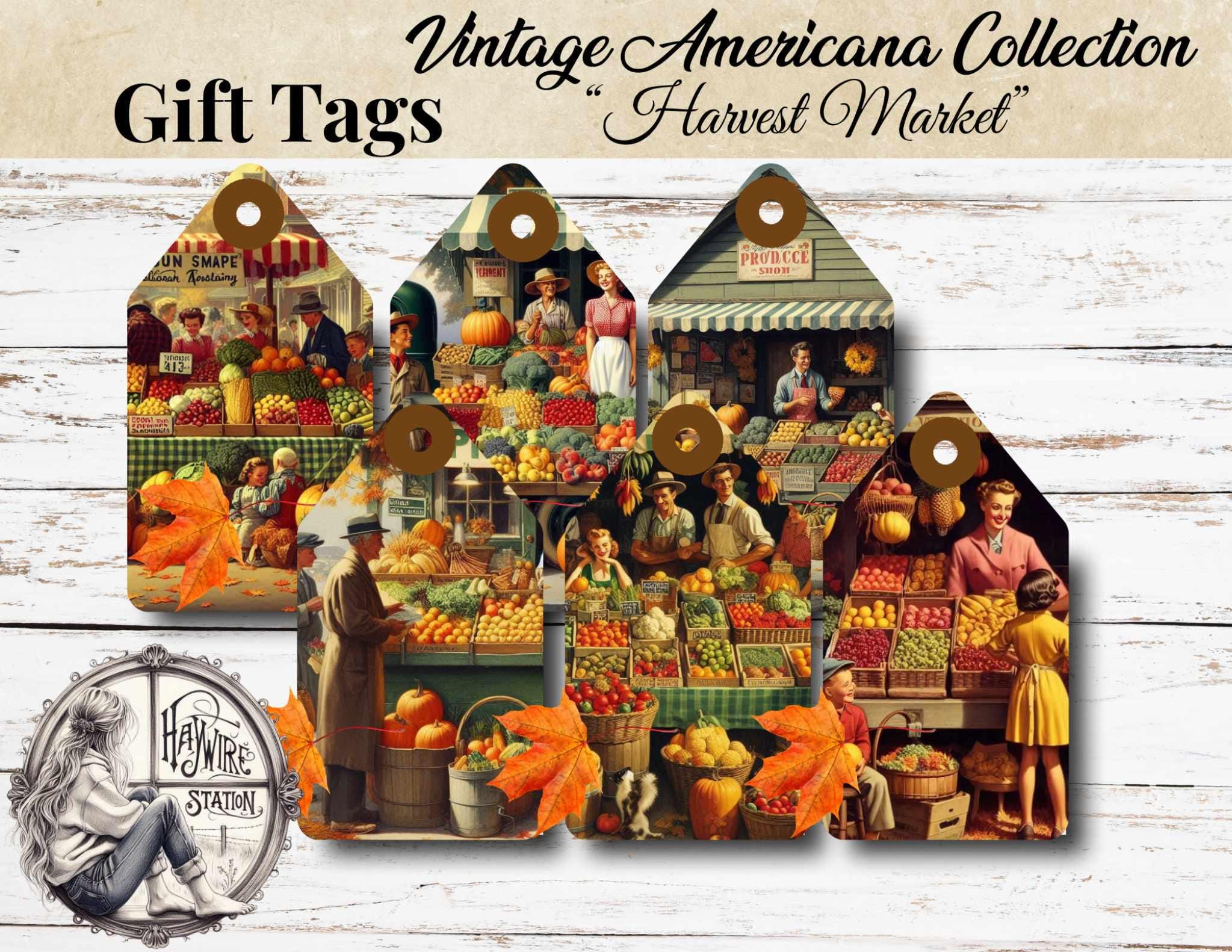 Autumn Gift Tags: Harvest Market (digital Download) - Etsy