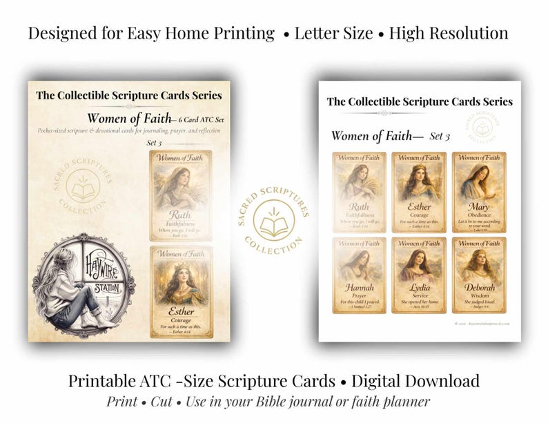 Bible Journaling Cards: Women of Faith — Set 3 (digital Download) - Etsy