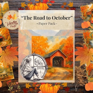 Seasonal Autumn Printable Paper Pack: the Road to October (digital ...