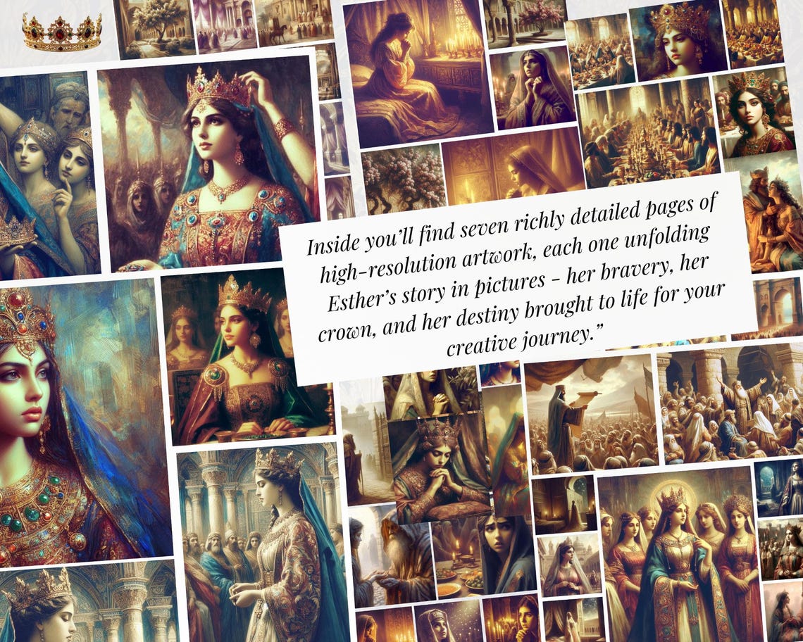 Women of the Bible Printable Paper Pack: Esther of Susa (digital ...